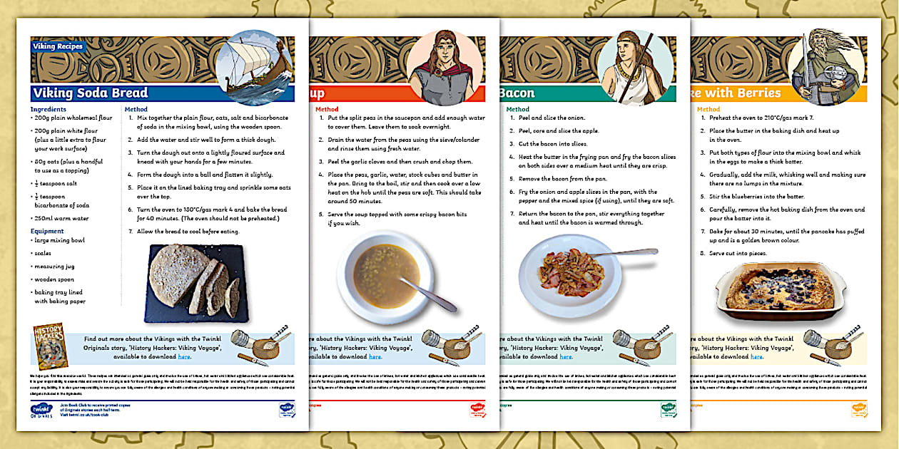 KS2 Viking Food Recipes Resource Pack | Twinkl Originals